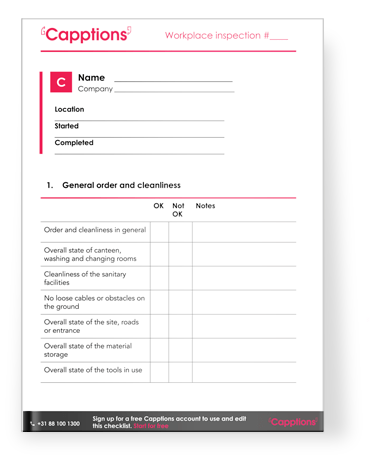 [download] Workplace Inspection Template